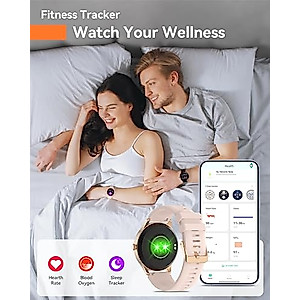 Smart Watch for Women Answer/Make Call, 1.32" Smartwatch Gifts with Blood Oxygen/Heart Rate/Sleep Monitor, IP68 Waterproof Fitness Tracker Step Calorie Counter Pedometer Workout Watch for Android iOS