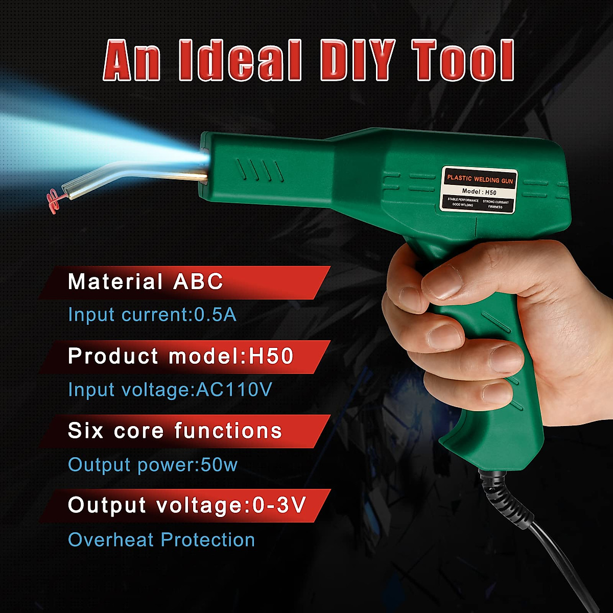 ATOLS Plastic Welder, 1000PCS Staples, Plastic Welding Kit, Hot Stapler Kit, Plastic Welder Gun Kit, Car Bumper Repair Kit, Plastic Repair Kit, Portable Toolbox