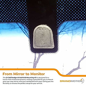 Brandmotion D-Tab Windshield Mounting Kit 5000-DTAB | Rear View Mirror Replacement Adapter | Mounting Point for D-Tab/Wedge | Easy Install