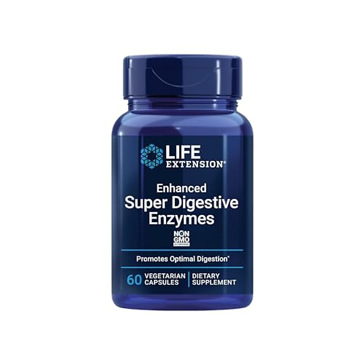 Life Extension Enhanced Super Digestive Enzymes, Supports Digestion, Comfort, digesting Plant-Based Foods, Non-GMO, Vegetarian, 60 Capsules