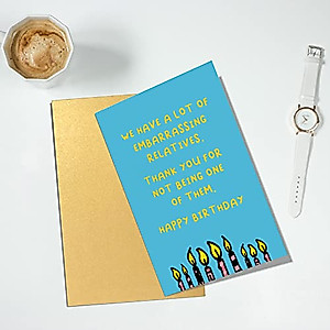 Funny Birthday Card for Cousin Uncle Aunt, Happy Birthday Card for Brother Sister, Relatives Bday Card