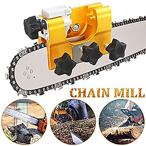 Wusteg Chainsaw Sharpener Tool Chainsaw Sharpening Jig Chainsaw Sharpening Kit for All Kinds of Chain Saws and Electric Saws, Lumberjack, Garden Worker Chainsaw Accessories, 3.9x2.6 inch