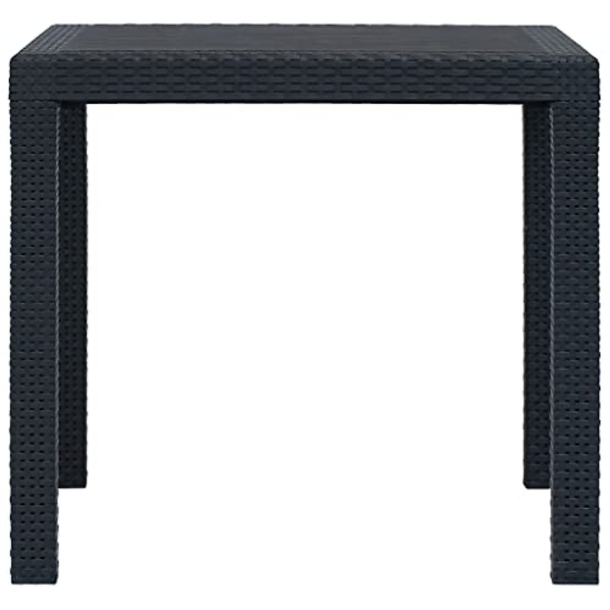 MBFLUUML Outdoor Patio Furniture, Patio Dining Sets, 5 Piece Patio Dining Set Plastic Anthracite Rattan Look Suitable for Patio, Porch, Backyard, Balcony.