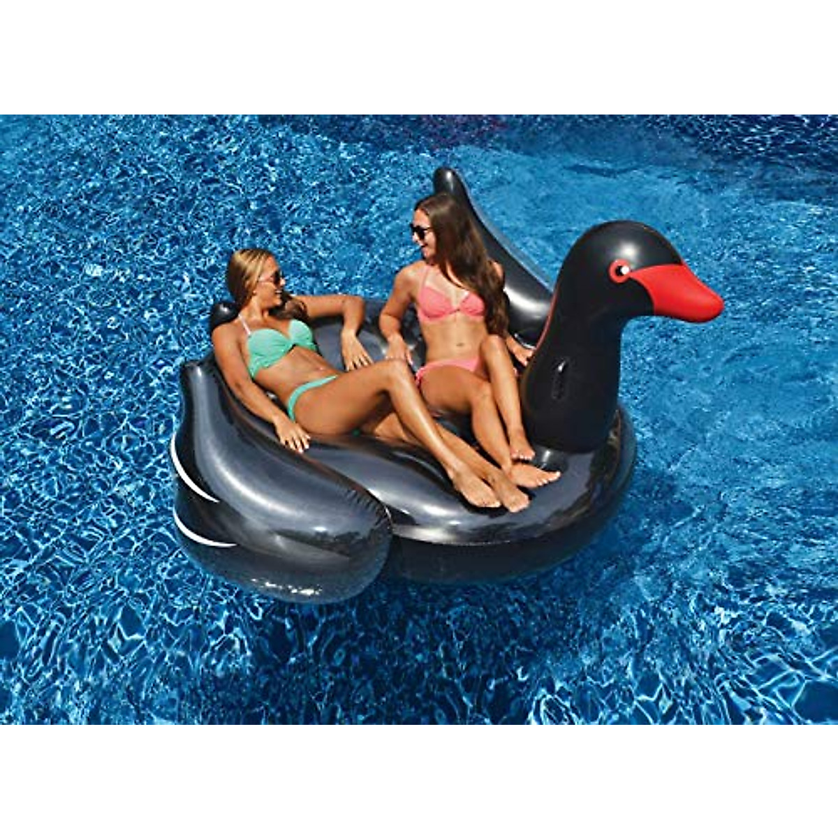 Swimline Giant White Swan/Flamingo/Black Swan/Parrot Floats for Swimming Pools (4 Pack)