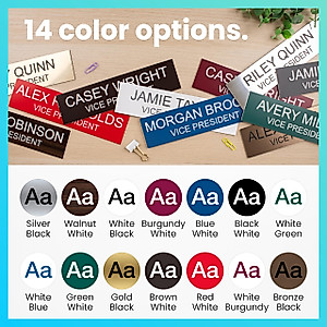 2" x 8" Custom Engraved Name Plate with Square Corners