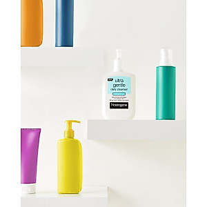 Neutrogena Ultra Gentle Daily Face Wash for Sensitive Skin, Oil-Free, Soap-Free, Hypoallergenic & Non-Comedogenic Foaming Facial Cleanser, 12 fl. oz, Pack of 3.