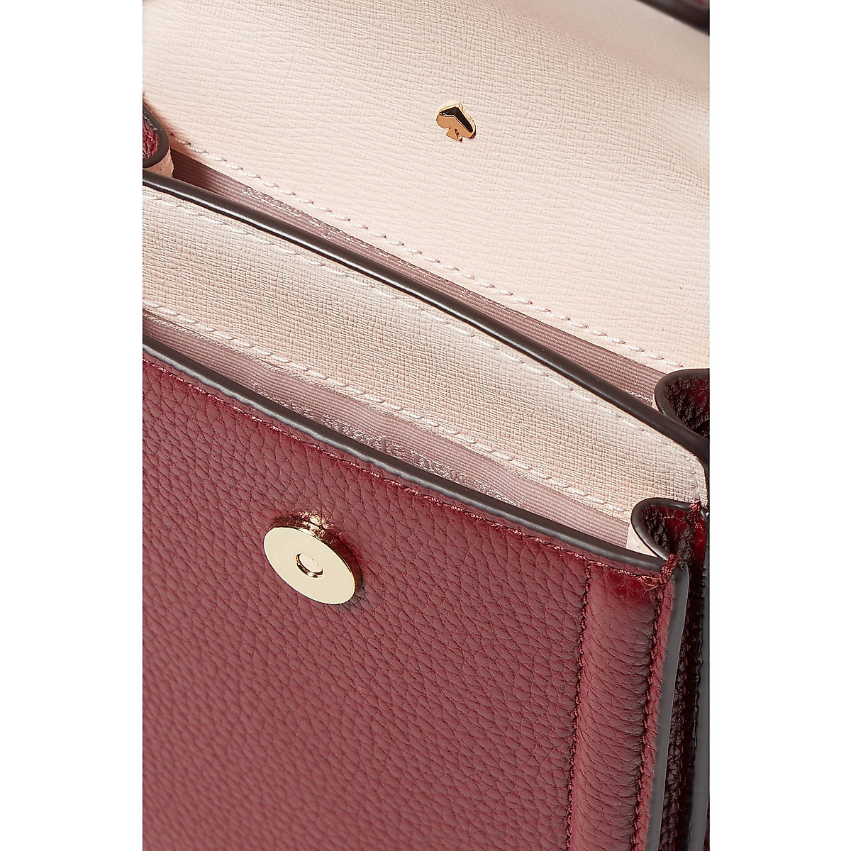 Kate Spade New York® Knott Pebbled Leather North/South Crossbody Shoulder Bag – Magnetic Snap Closure Autumnal Red One Size One Size