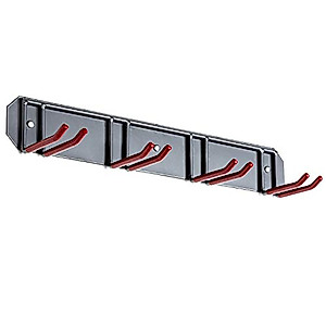 Wall Mounted Horizontal Rack for Storage of Skis and Poles-Heavy Duty Weatherproof Nonslip Garage Wall Organizer for Carrying Snowboard, Hockey Sticks, Skates, Helmets (XL, Holds 4 Ski Sets)