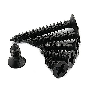100pcs Self Tapping Screws M1.7 M2 M2.3 M2.6 M3 Laptop Screws Computer Screws Small Philips Pan Head Black Carbon Steel DUO ER (Length : 10mm, Size : M3)