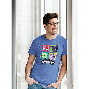 Pop Threads Miraculous Ladybug Kwami Merch Tshirt Tee T Shirt Unisex Men Women Girl Boy Heather Royal Blue M