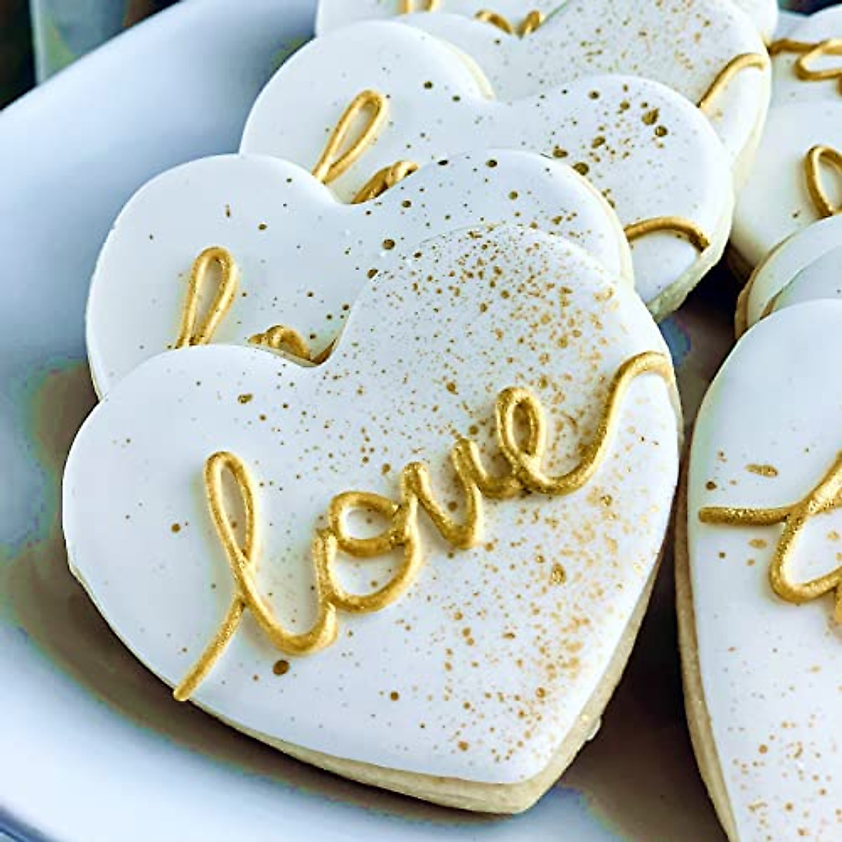 5 Pieces Heart Cookie Cutter Set Valentine’s Day Heart Shapes Stainless Steel Cutters Molds for Anniversary, Bridal, Engagement and Valentine,Wedding,Baking Gifts