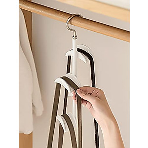Purse Hanger for Closet - Rotating Handbag Hanging Hook Bag Storage Space Saver with 4 Hooks, Hanging Organizer for Scarf Handbag Belt, 2 PCS