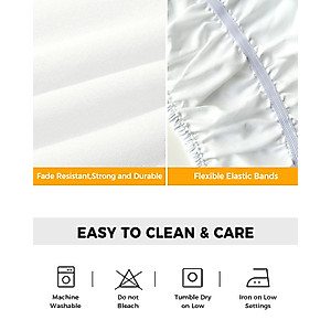 Moon Mushroom Bed Skirt Queen Size 18 Inch Drop, Adjustable & Elastic Wrap Around Bed Skirts Pleated Luxury Dust Ruffles for Twin Full Queen Cal King Base Bed, Star Eucalyptus Leaves Flower