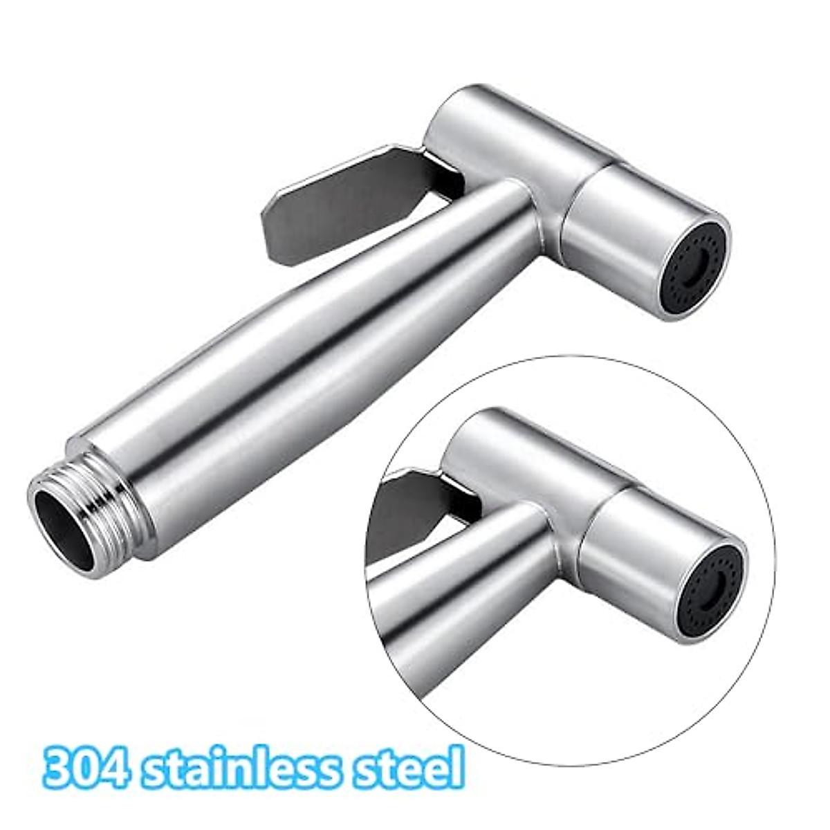 Handheld Bidet Sprayer for Toilet, 7/8" Stainless Steel Adjustable Pressure Bidet Faucet Diaper Sprayer Set with Hose Attachment for Bathroom