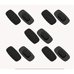 Sunglasses Nose Pads,BEHLINE 5 Pairs Soft Silicone Push-in Eyeglass Nose Piece,Comfort Nose Guards Anti-Slip Glasses Repair Kits Parts,Rectangular/Square 13mm (Black)