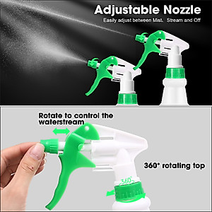 Rtteri 20 Pack 32oz Plastic Spray Bottles for Cleaning Solutions, Empty Spray Bottles Bulk, Adjustable Leak Proof Sprayer Bottles with Label for Plants Pet BBQ Home Kitchen(Multicolor)