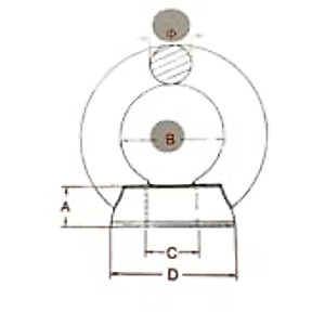 US STAINLESS 2 Pieces Stainless Steel 316 8mm Lifting Eye Nut M8 Heavy Duty Marine Grade Pitch of 1.25