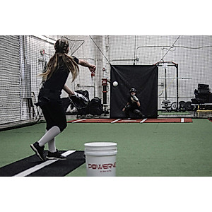 PowerNet Corbin Carroll Training Balls Bundle | 6 White 12" Softballs + 6 PK 3.2" Weighted Balls + 12 Crushers | Perfect for Batting Practice | Recreation Grade (Bucket & Balls)