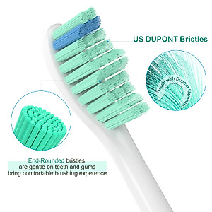 Relax Artist Replacement Toothbrush Heads for Deep Cleaning, Compatible with Phillips Sonicare Electric Tooth Brushes, Fit for E-Series, Essence, Xtreme, Elite, Advance