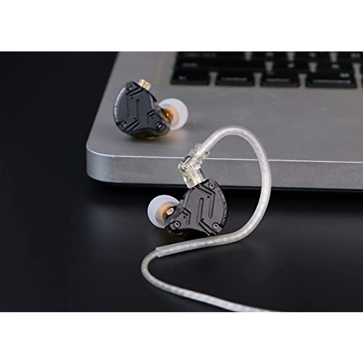 Linsoul KZ ZS10 PRO X Upgraded 1DD+4BA Hybrid Driver HiFi in Ear Earphones IEM with Alloy Faceplace Detachable Silver-Plated Recessed 0.75mm 2Pin Cable for Audiophile Musician DJ Stage (Without Mic)