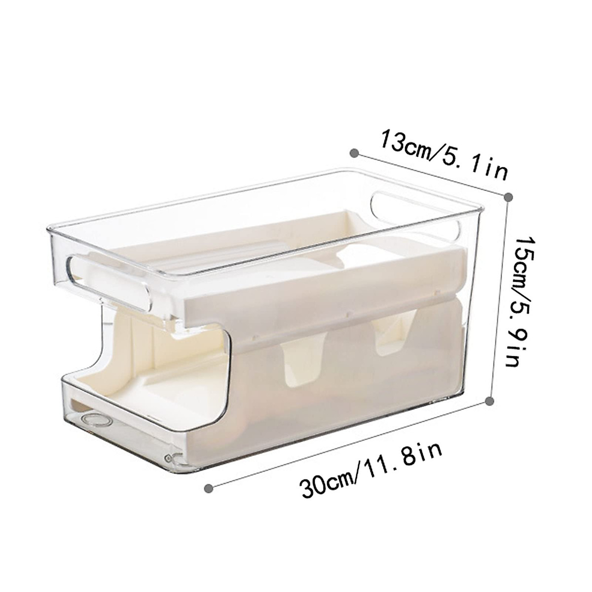 RUYICZB Soda Can Organizer for Refrigerator, 2-Layers Automatic Rolling Beverage Drink Can Storage Organizer, Beer Pop Can Organizer Dispenser Holder,Green