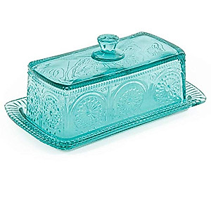 The Pioneer Woman Adeline Glass Butter Dish with Salt And Pepper Shaker Set