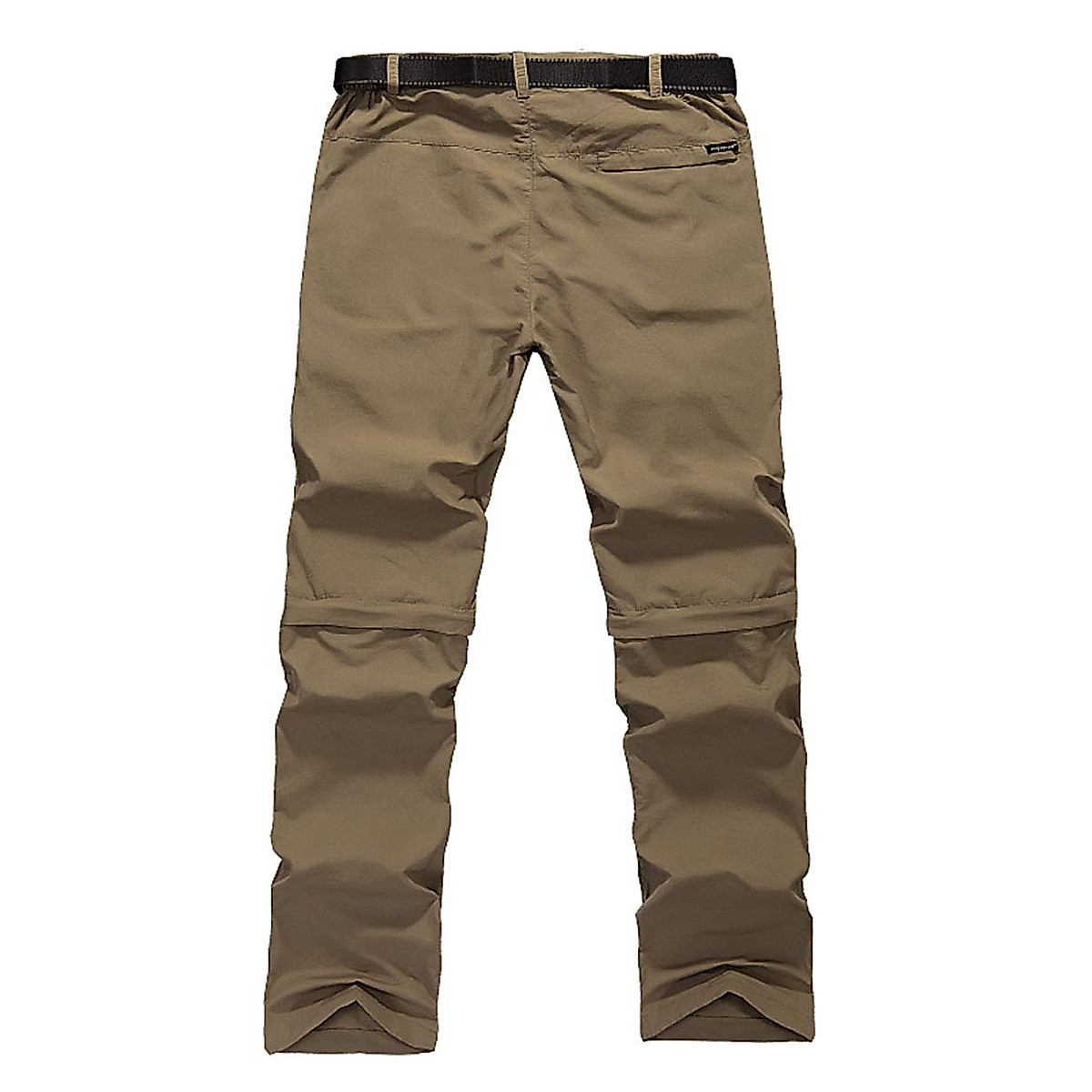 Amoystyle Men's Water-Repellent Quick Dry Convertible Hiking Pants Khaki Asian 7XL