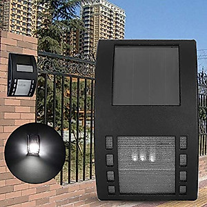 CUTULAMO Solar Wall Lamp, Light-Control Wide Angle Induction LED Solar Light Outdoor Wall Lamp Energy Saving Yard Light for Home Decoration for Garden Yard Outdoor