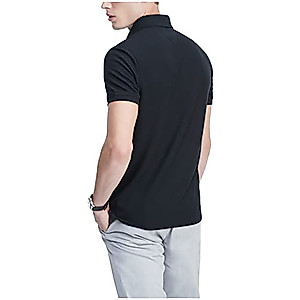 Tommy Hilfiger mens Short Sleeve Cotton Pique in Custom Fit Polo Shirt, Dark Sable, Large US