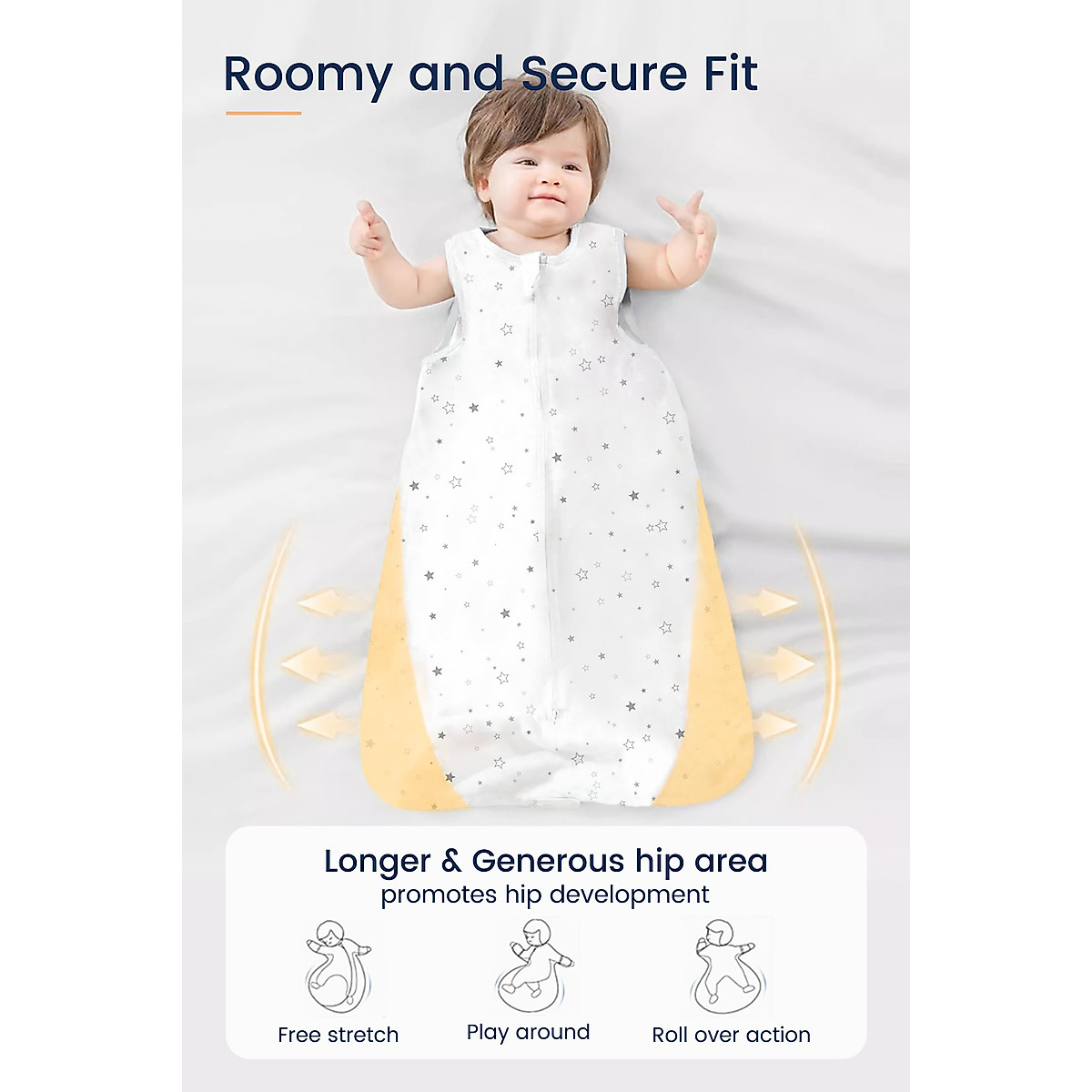 TotAha Toddler Sleep Sack, Unisex-Baby Breathable Wearable Blanket with 2-Way Safe Zippers, Buttery Soft Sleeveless Sleeping Bag,0.5 TOG Sleepsack 2T-4T, X-Large