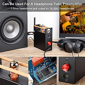 AIYIMA T8 6N3 Digital Tube Preamplifier Bluetooth 5.0 Hi-Fi Headphone Preamp Decoder Preamp PC-USB DAC APTX for Home Wireless Receiver Audio Stereo Amplifier + with Remote Control