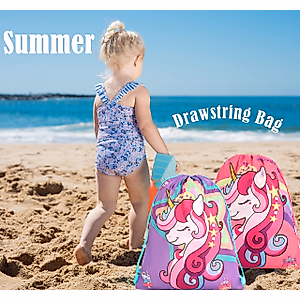 Meetbelify Unicorn Backpack for Girls School Backpacks Kids Cute Bookbag with Lunch Box,Drawstring Bag for Elementary Preschool Students 5 in 1 Pink Backpack Set