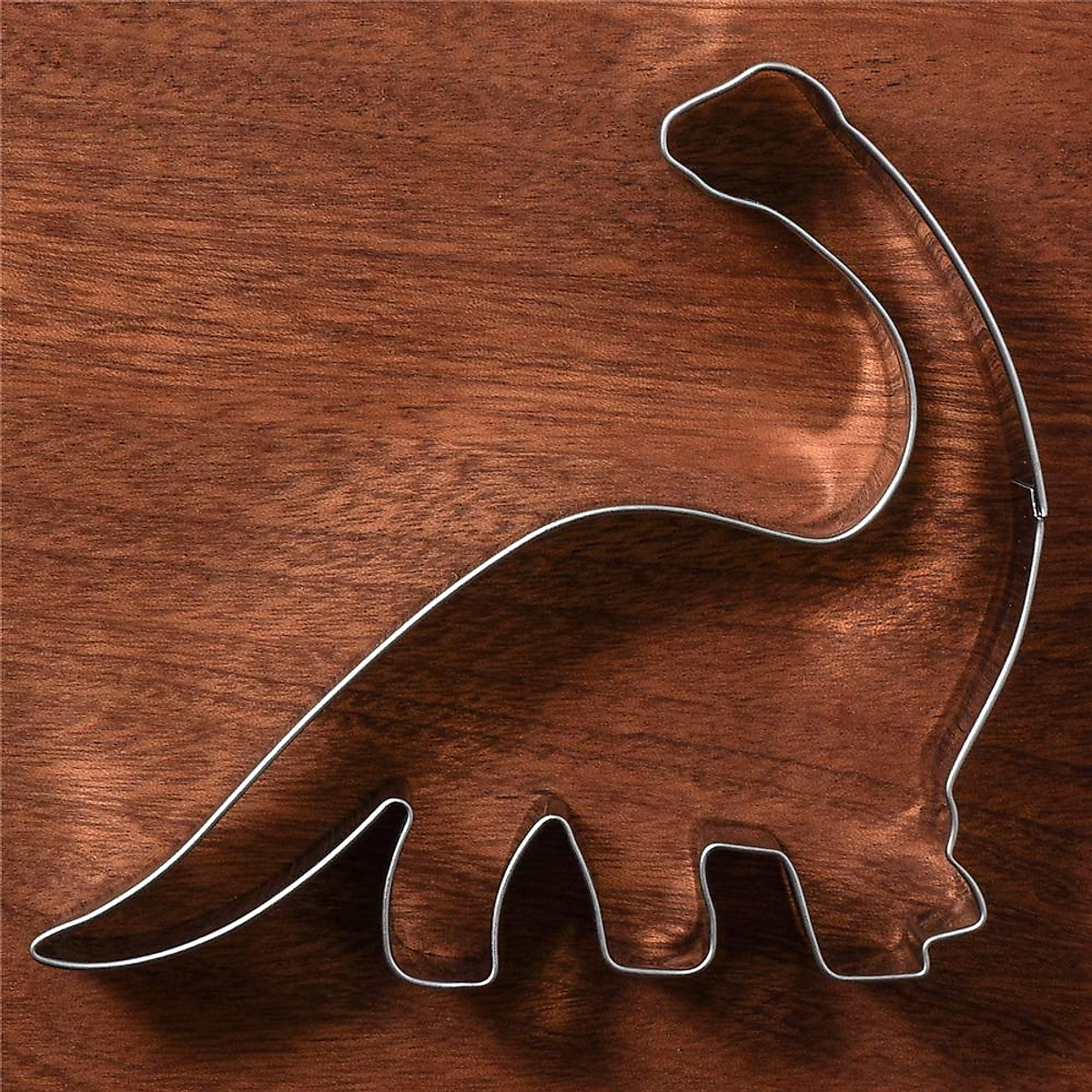 LILIAO Dinosaur Brontosaurus Cookie Cutter for Kids Birthday Party - 4.3 x 4 inches - Dino Biscuit and Fondant Cutters - Stainless Steel