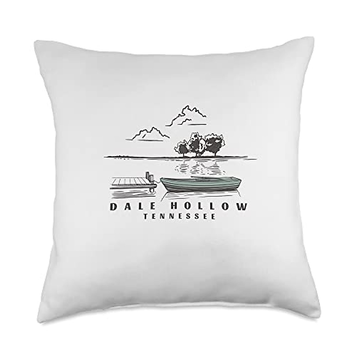 Dale Hollow Lake Souvenir Dale Hollow Tennessee Throw Pillow, 18x18, Multicolor