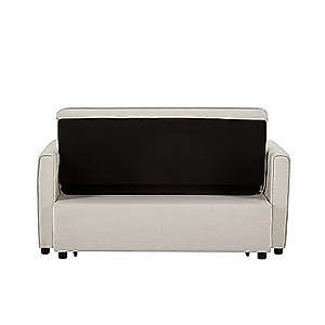 Eafurn 3 in 1 Convertible Sleeper Sofa Couch with Pull Out Bed,Small Futon Loveseat Lounge Chaise with Reclining Backrest and Armrest,Soft Upholstered Love Seats RV Furniture for Living Room