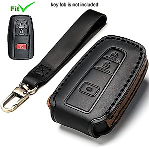 ZiHafate Car Key Fob Cover Case Compatible with Toyota Keyless Remote Control 2022、2021、2020、2019、2018、2017、2016 RAV4 Camry Corolla Avalon Tacoma Highlander 4Runner Tundra Prius Prado etc.（BN-Black） …