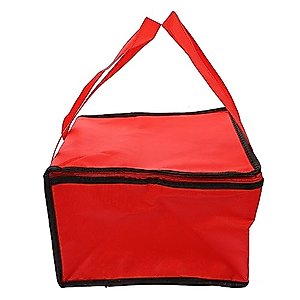 UPKOCH 2pcs Insulated Reusable Grocery Bags Thermal Cake Bags Delivery Cooler Bag Collapsible Picnic Tote Bag Carrier Delivery Bag for Cake Ice Cream Red 30cm