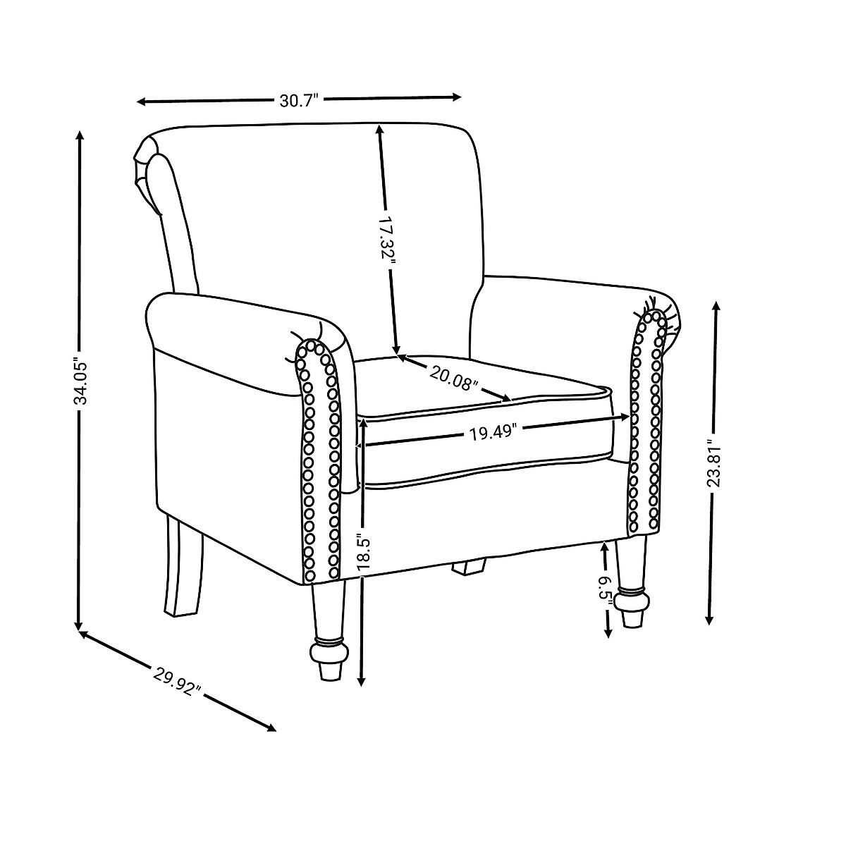 VanTook Linen Fabric Accent Chairs, Mid Century Modern Armchair for Living Room, Bedroom Upholstered Tufted Back Lounge Chair Comfy Reading Single Sofa with Wood Legs (Yellow)