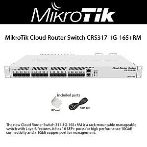 Mikrotik Cloud Router Switch CRS317-1G-16S+RM Rack-mountable manageable