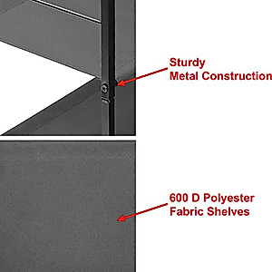 Simple Houseware Nightstands Dresser for Bedroom 3-Tier Organizer Drawer Storage Tower, Dark Grey