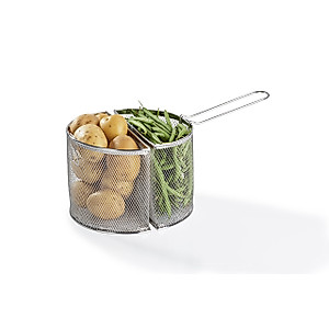 Barazzoni – Spaghetti Pot with Double Basket, 24 cm Diameter, 18/10 Stainless Steel Made in Italy