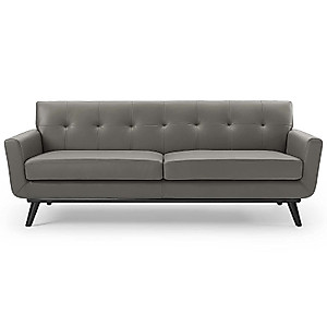 Sofa, Leather, Grey Gray, Modern Contemporary Urban, Living Lounge Room Hotel Lobby Hospitality