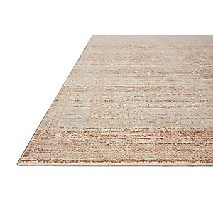 Loloi Faye Collection FAY-08 Terracotta / Sky, Transitional Area Rug, 7'-10" x 10'