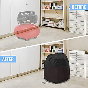 Kingling Cover for Air Compressor, Air Compressors Dust Cover Fit 6 Gallon Portable Pancake Air Compressor Black