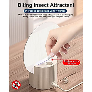 AICase Indoor Insect Trap Catcher with Biting Insect Attractant& Killer for Mosquito,Gnat, Fly Traps, Bug Zappers,Catch Flying Insect Indoors with Sticky Glue, Bug Light