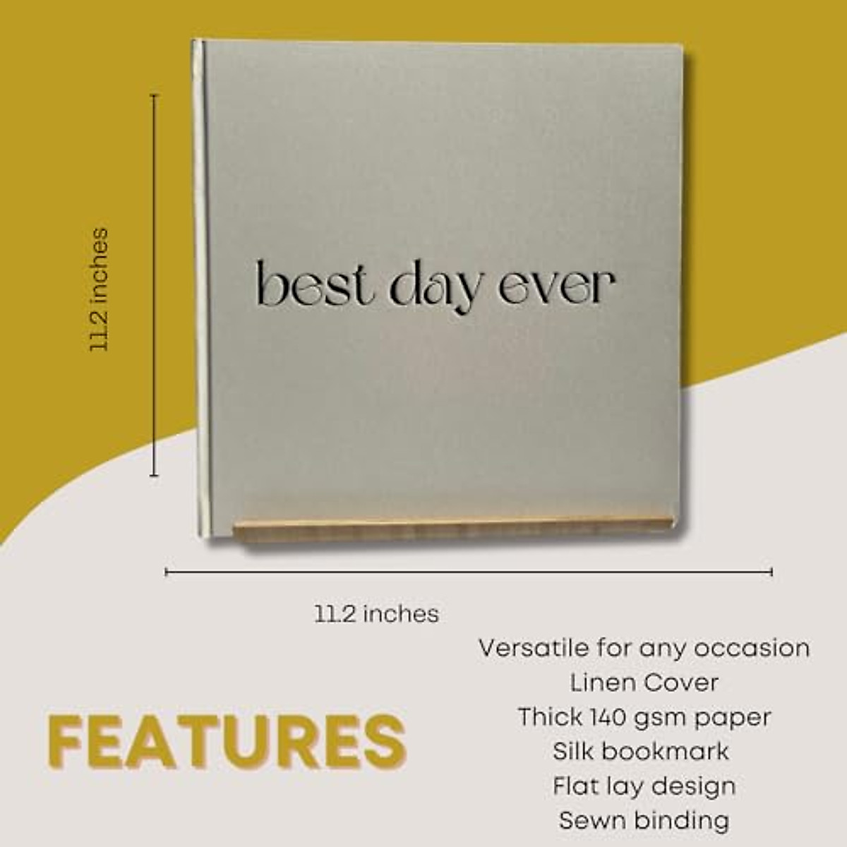 Wedding Guest Book - Polaroid Guest Book for Wedding Reception. A Hardcover Blank Guest Book for Signing. Gift Ready as a Baby Shower Guest Book or Graduation Guest Book with Styled Gift Box & Card.