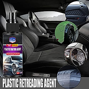 WOHSAO Car Interior Leather and Plastic Coating Agent, Automotive Interior Leather Coating, Cleaning, Maintenance and Protection 120ML