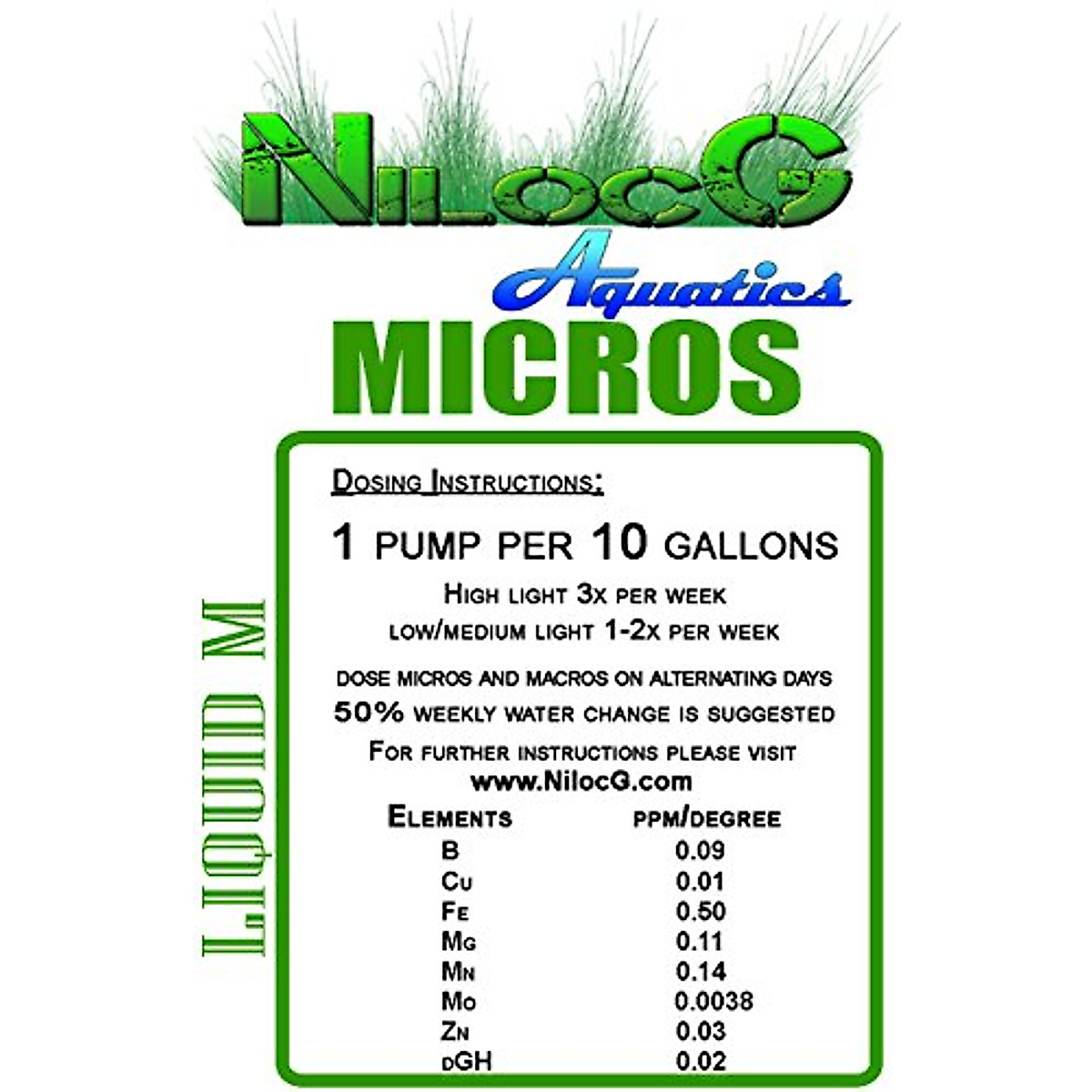 NilocG Aquatics | Liquid NPK+M | 500ml Bottles | Highly Concentrated Aquarium Plant Fertilizer for Demanding Planted Tanks