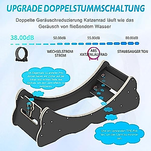 Cat Wheel Exerciser for Indoor Cats, Diameter 43.3" 45.27" H Large Cat Exercise Wheel Indoor with Locking Mechanism, cat Wheel Ultra-Quiet Running Protect Spine,Reduce Vet Bills Perfect for Big Cats