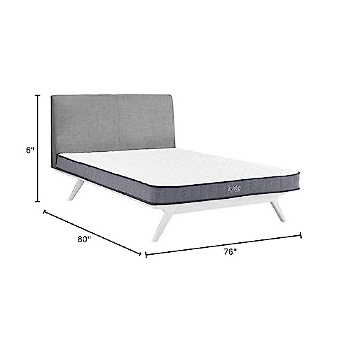 Modway Kate 6” King Innerspring Mattress - Firm 6 Inch King Innerspring Mattress- 10-Year Warranty